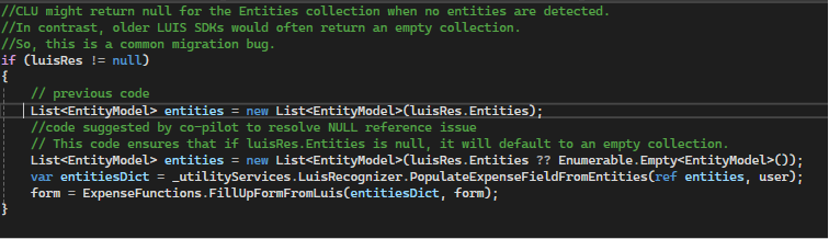 Using GitHub Copilot to Migrate from LUIS to Conversational Language Understanding (CLU)